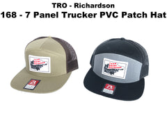 TRO - Richardson 168 - 7 Panel Trucker PVC Patch Hat - RED Logo (Vario ...
